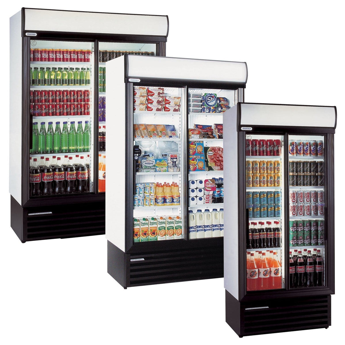 Double Door Glass Display Fridges Ireland | ChillCooler.ie