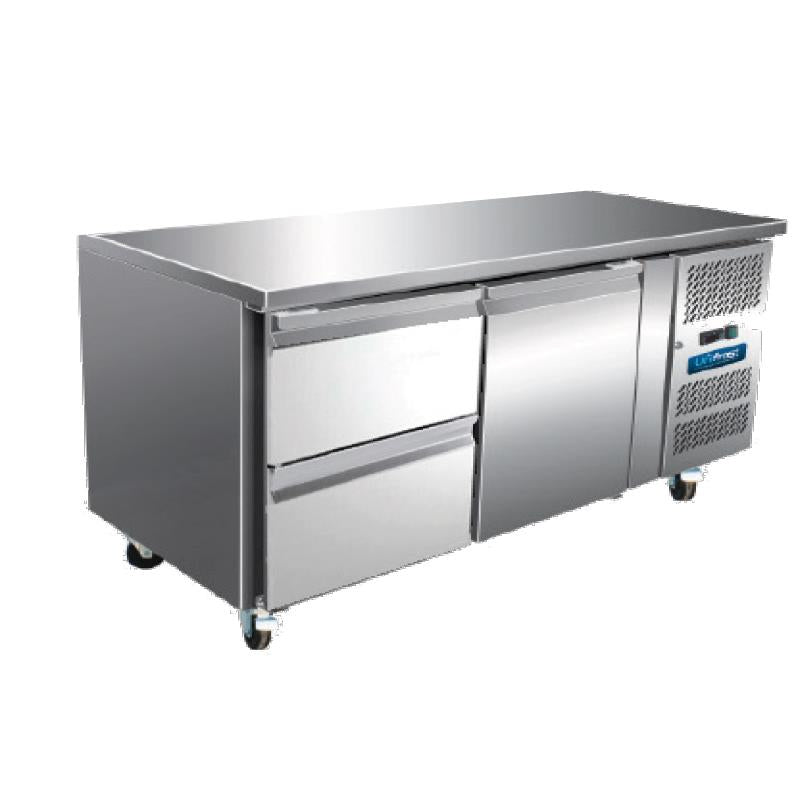 Unifrost CR1360FT-2D 2 Door Flat Top Counter 1 Door 2 Drawer — ChillCooler