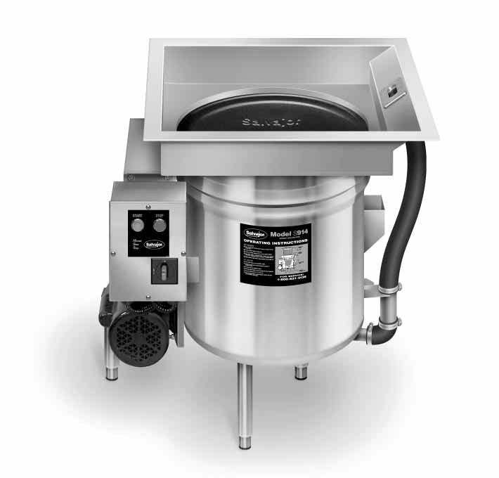 Salvajor S914 Food Waste Collector with Rinsing Flume — ChillCooler