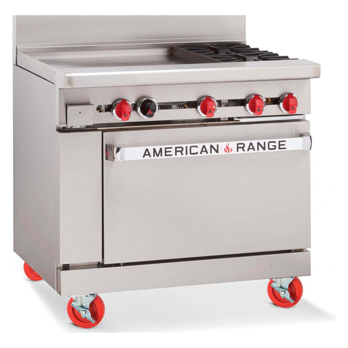 American Range AR24G-2B - 24" Griddle + 2 Open Burner Gas Range ...