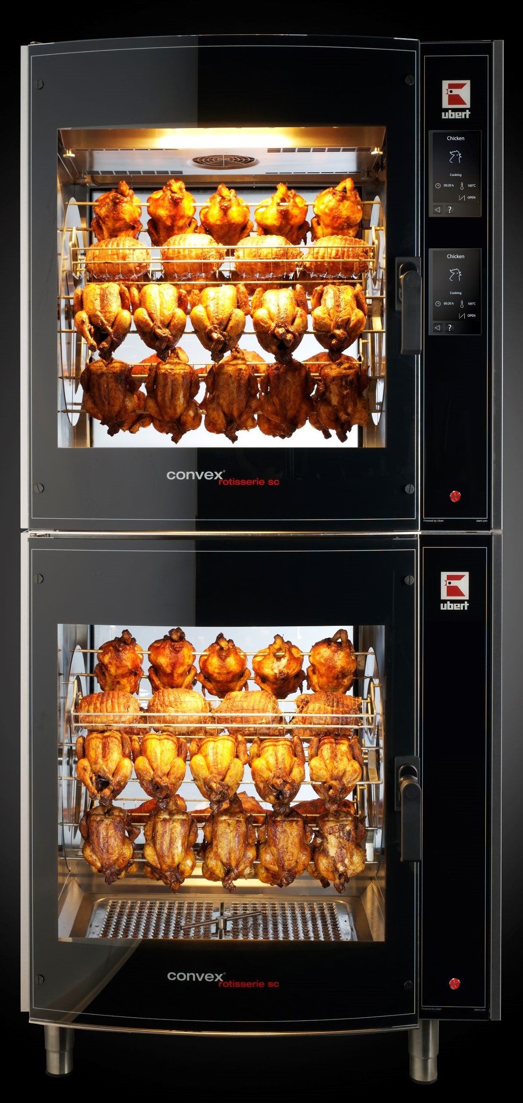 Ubert Convex RT616CC 16 Spit Rotisserie with Self Wash System - Pass T ...