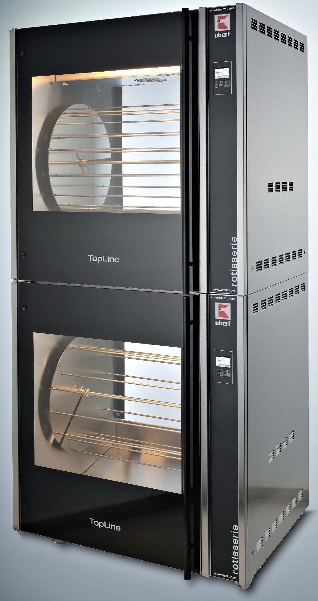 Ubert Topline RT412-CC, 12 Spit Stacked Pass Thru "Hot Air" Electric R ...