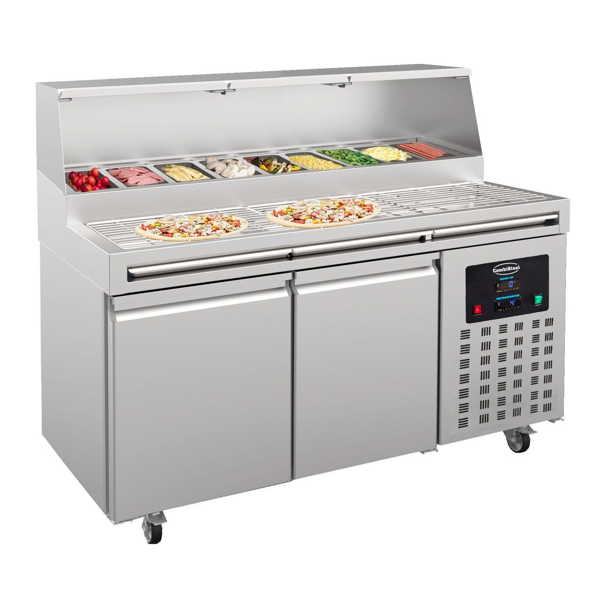 Combisteel Pizza Counter 2 Doors 9x 1/3gn Container — ChillCooler