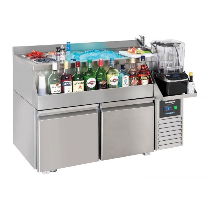 Combisteel REFRIGERATED COUNTER 2 DOORS WITH COCKTAIL BAR STATION ...