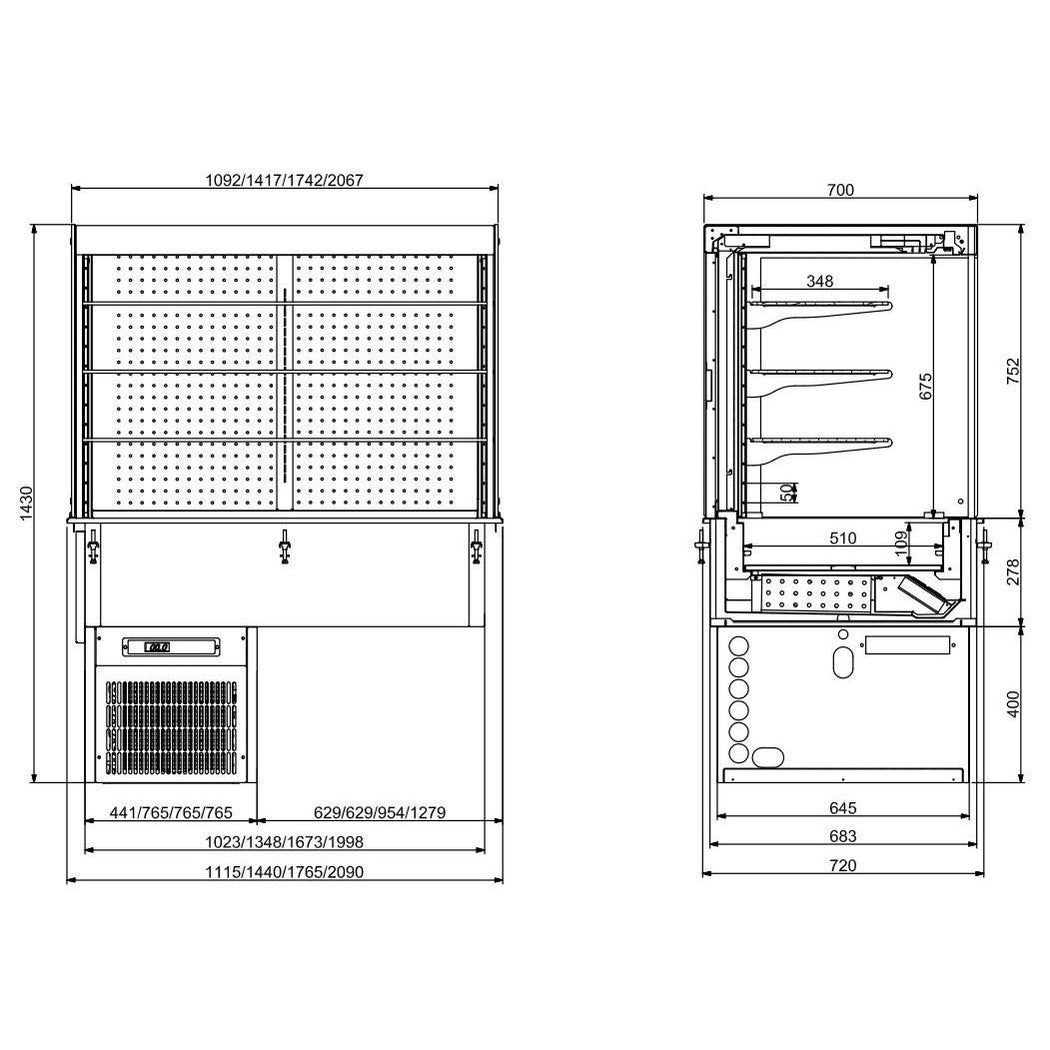 Drop-in Cubic Refrigerated Display Wall Model - Roll-up 4/1 — ChillCooler