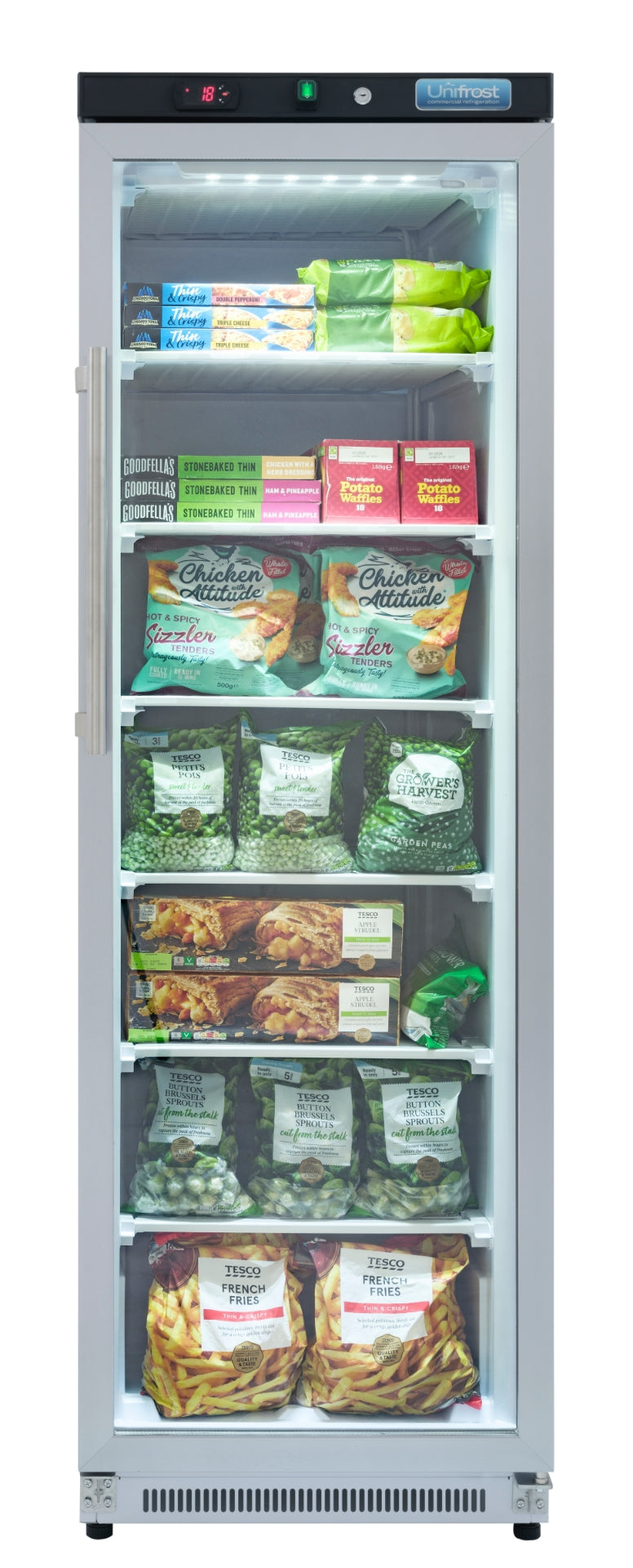 Unifrost Tall Upright Display Freezer GDF401 — ChillCooler