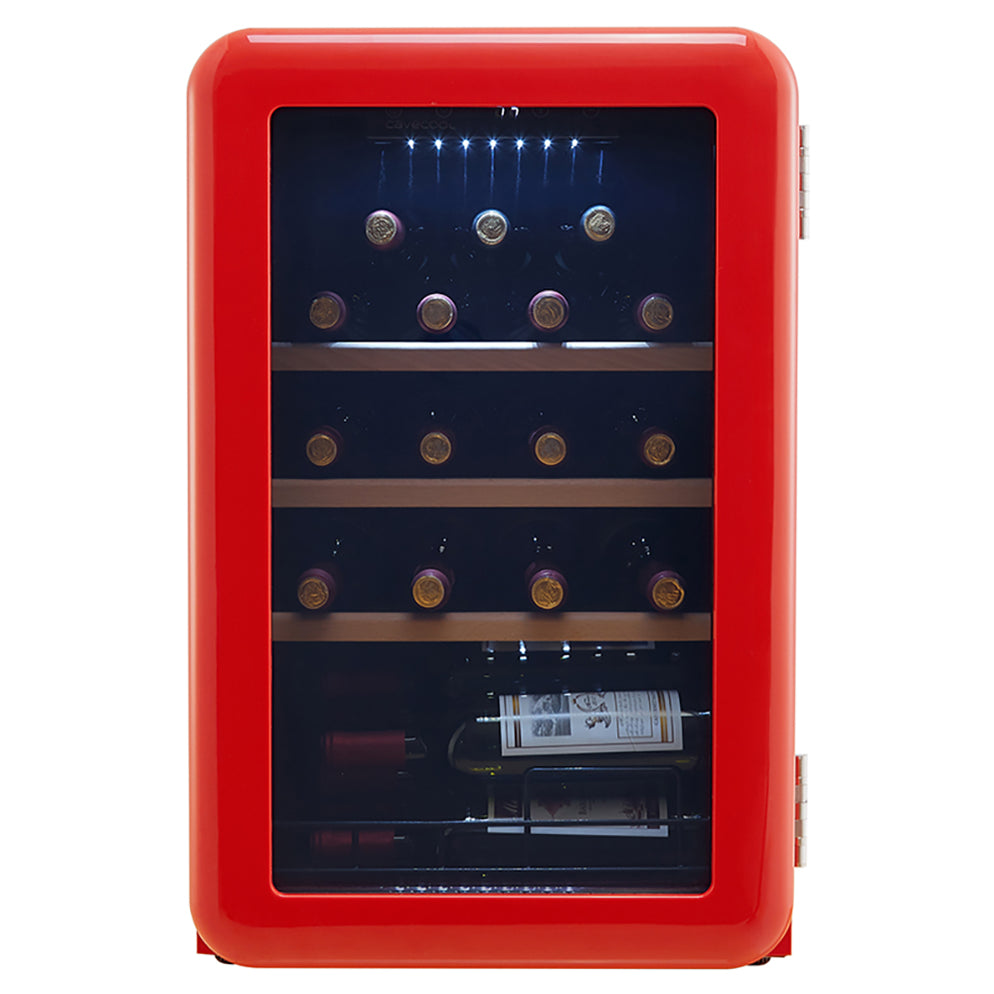 Cavecool Freestanding Wine Cooler Retro Obsidian - 19 bottles - Single ...