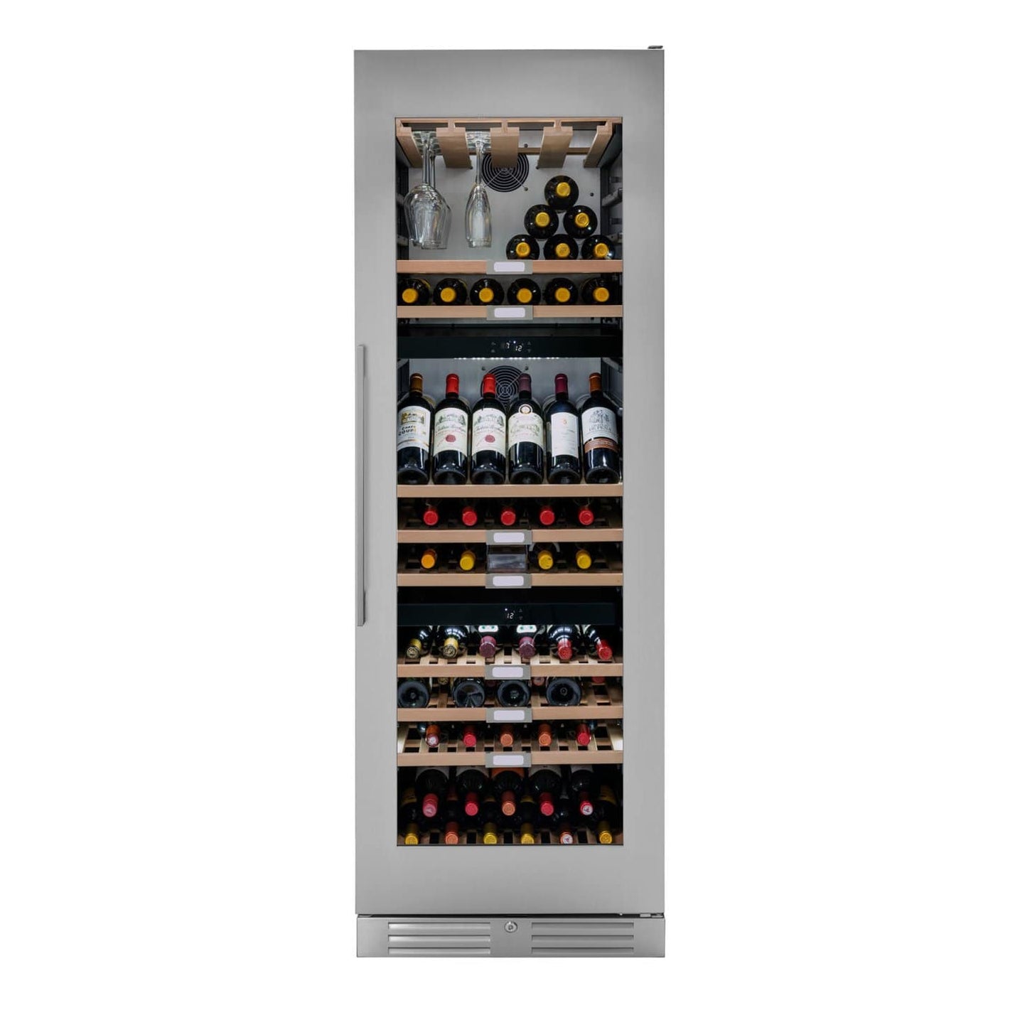 Caple WF1552 - Tall Freestanding / Built -In Triple Zone Silver Wine C ...