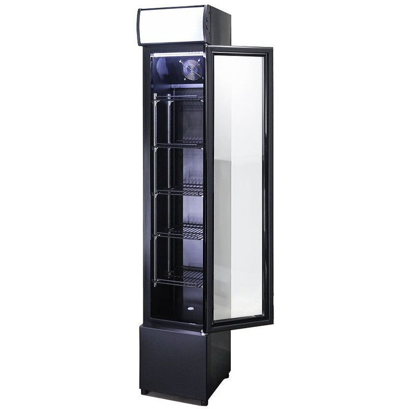 CombiSteel Fridge Narrow Black Single Door — ChillCooler