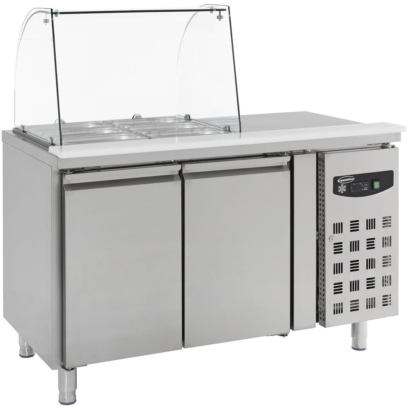 CombiSteel REFRIGERATED COUNTER WITH GLAS COVER 2 DOORS — ChillCooler